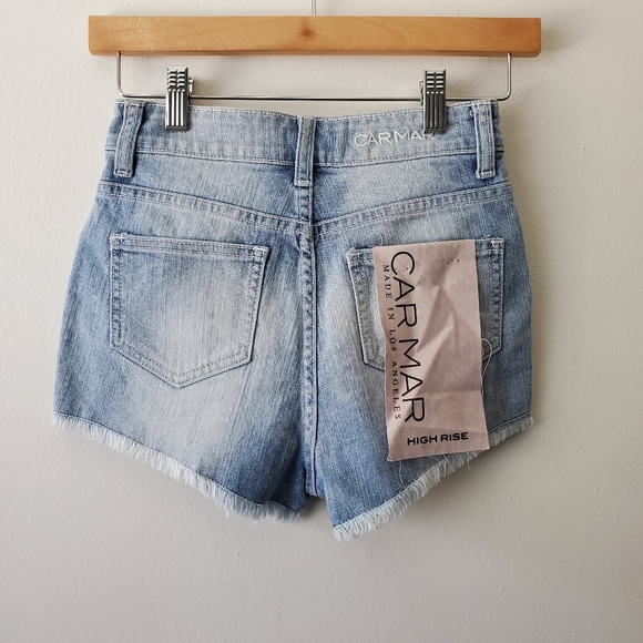 Carmar | Shorts | Lf X Carmar Embroidered Highwaist Denim Shorts Nwt ...